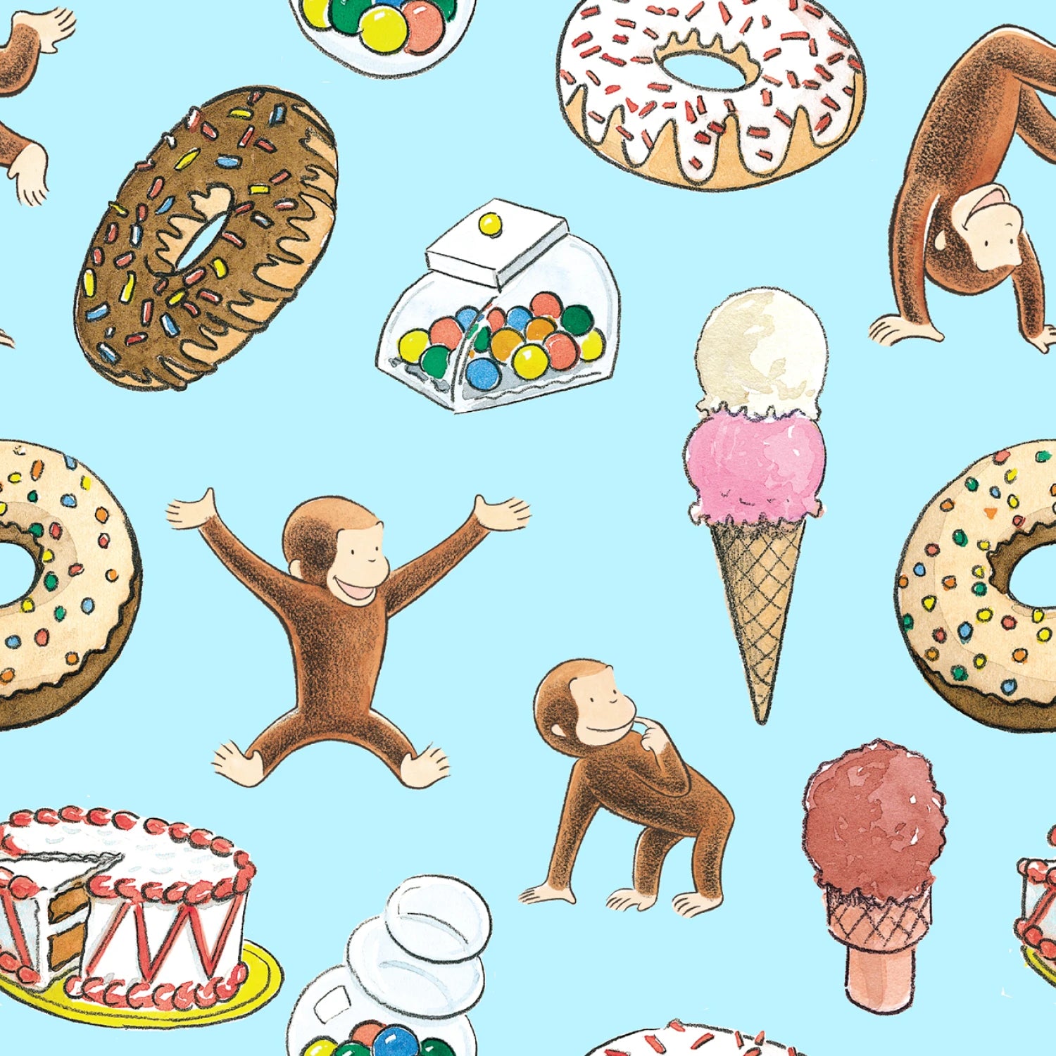 Curious George - Party Toss | 68351-A620710 – Austin Sewing