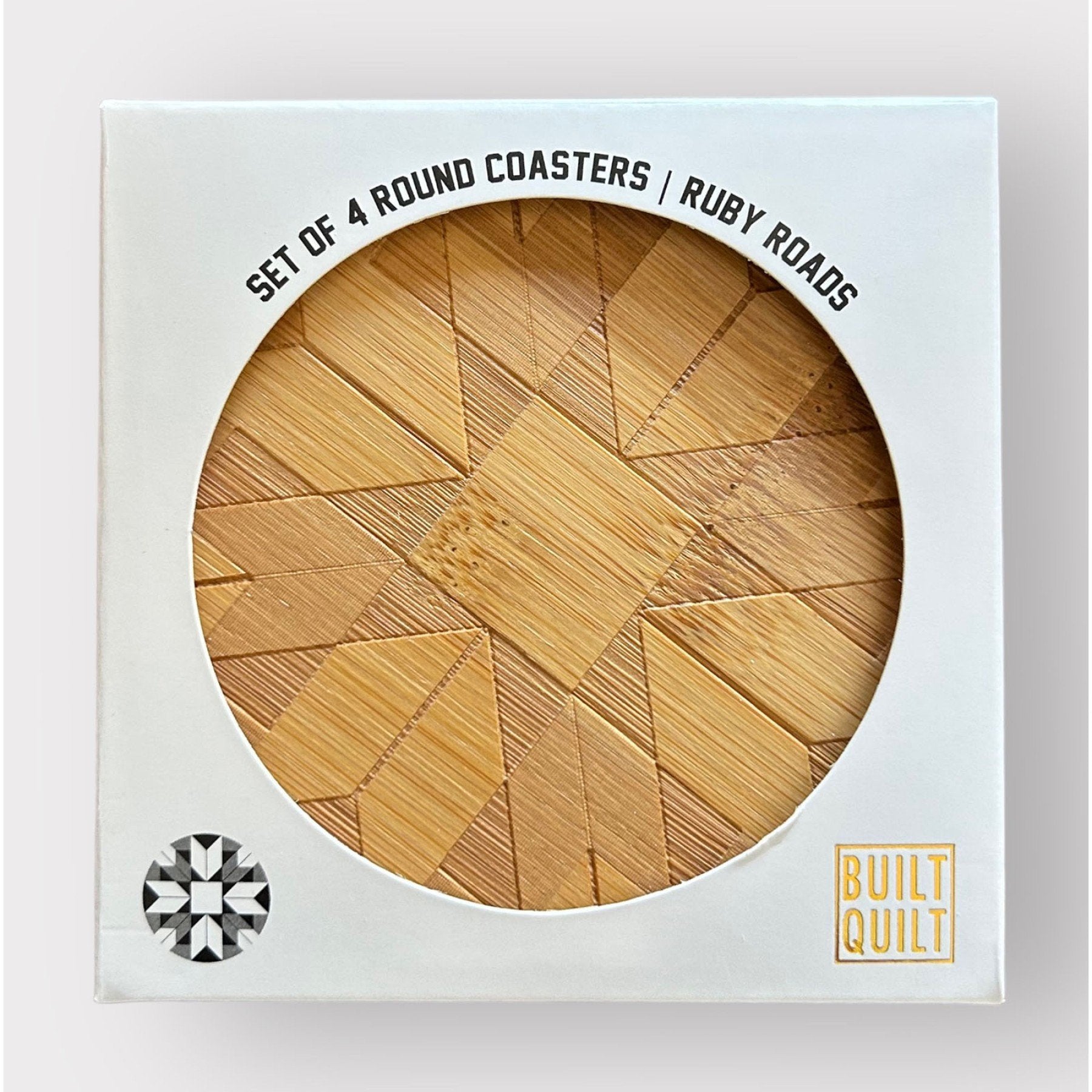 Built Quilt | Set of 4 Round Coasters - Ruby Roads – Austin Sewing
