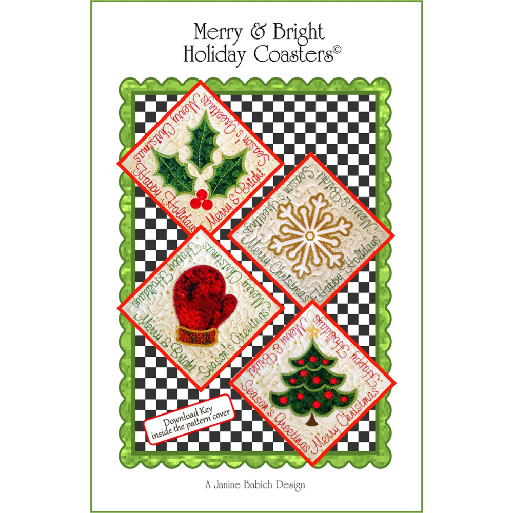 Janine Babich Designs - Merry & Bright Holiday Coasters | JBDMBC ...