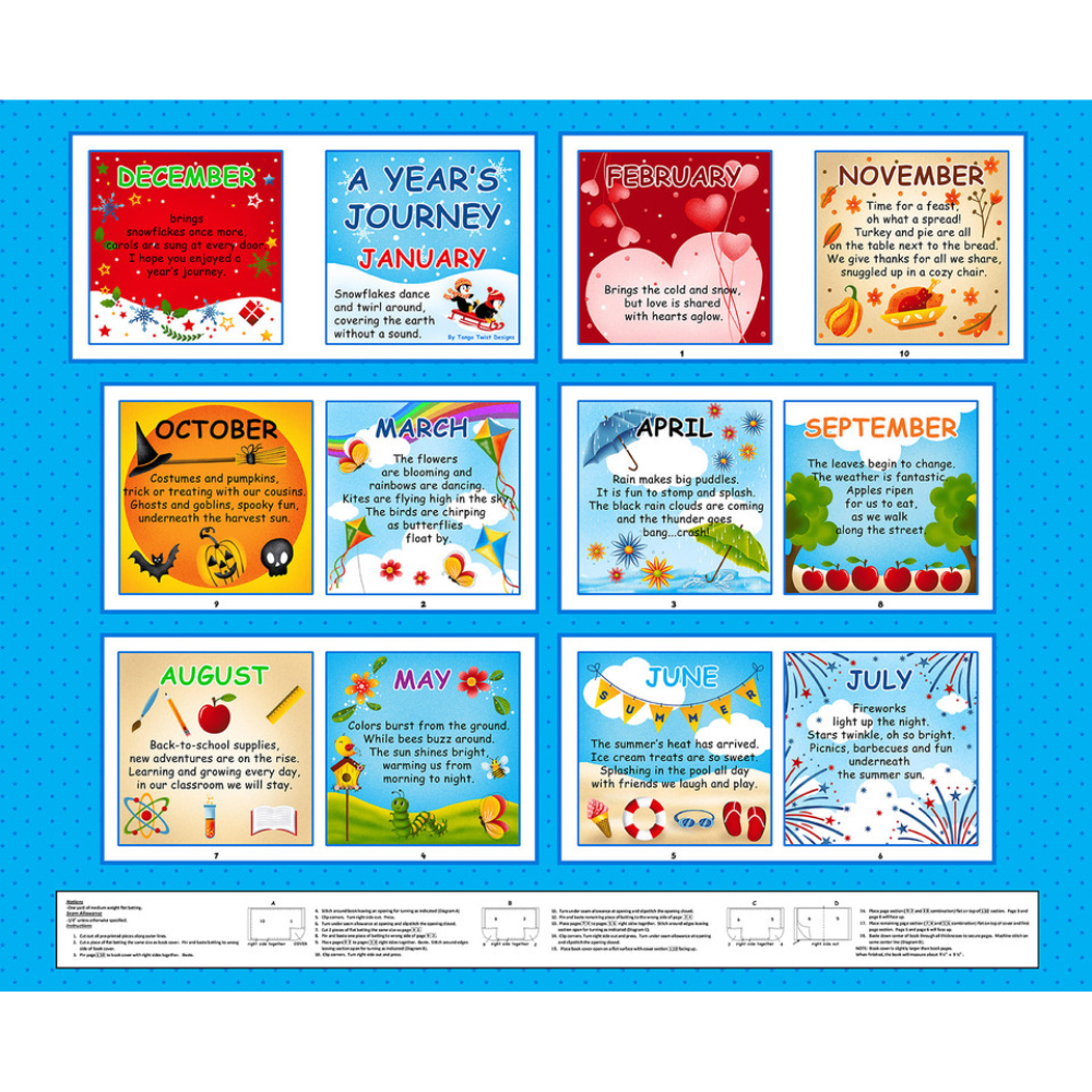 Story Time - A Year's Journey Book Panel | 4225P-11 – Austin Sewing
