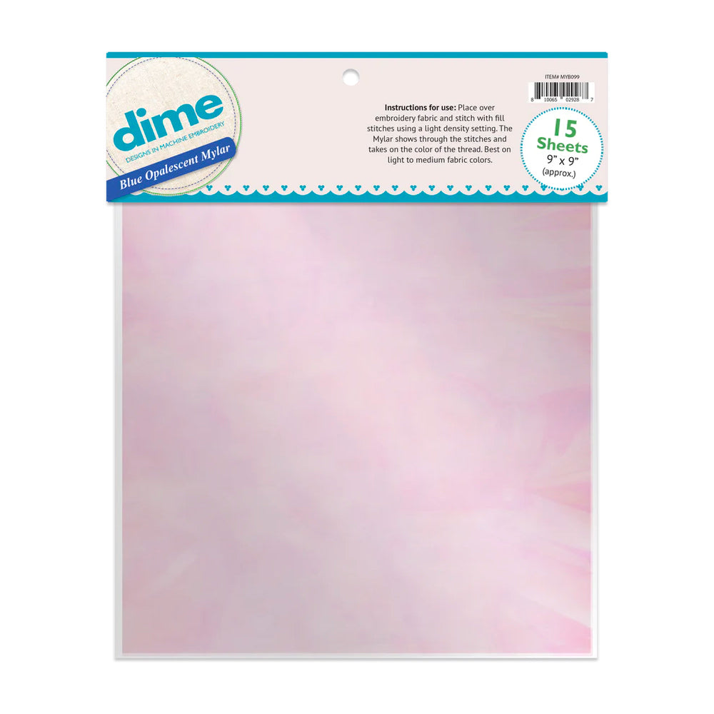 DIME - Blue Opalescent Mylar 9"x9" 15pk – Austin Sewing