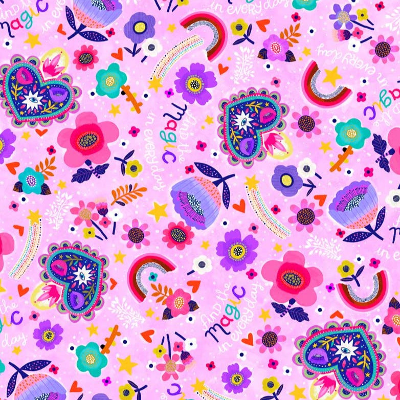 Everyday Magic - Floral Toss Pink | 05088-P – Austin Sewing
