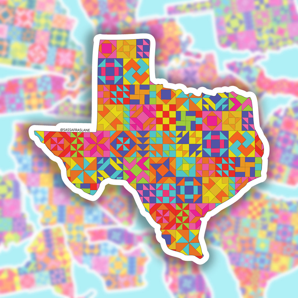 Sassafras Lane Designs - Texas State Sticker – Austin Sewing