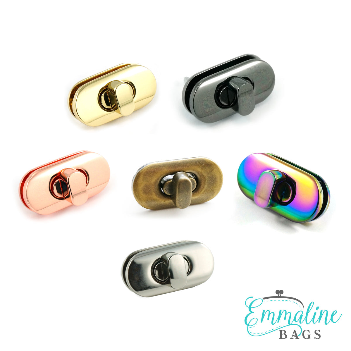 Emmaline Bags - Small Turn Lock | Antique Brass – Austin Sewing