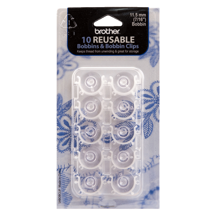Brother - 10 Reusable Bobbins & Bobbin Clips | SABOBCLIP – Austin Sewing